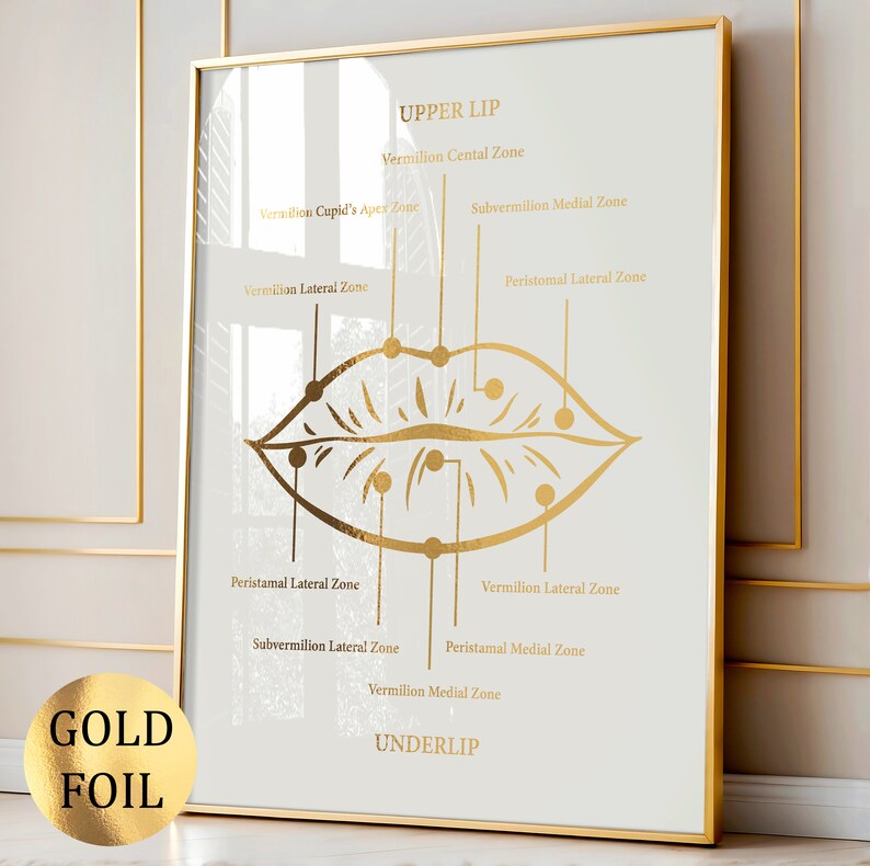 3 Lip Filler Posters Lip Injection Treatment Beauty Art Lip Procedures ...