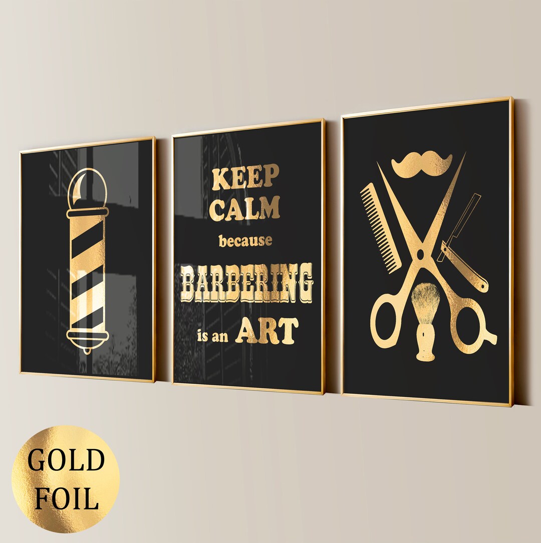 3 Barber Shop Decor Beauty Art Hairdressing Art Haircut Poster Beauty ...