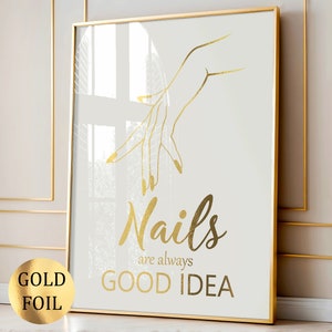 Set 6 Nail Polish Posters Beauty Salon Decor Nail Shapes Guide Nails ...