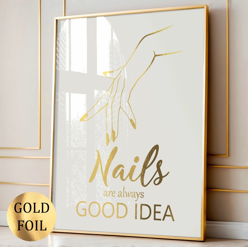 Set 6 Nail Polish Posters Beauty Salon Decor Nail Shapes Guide Nails ...