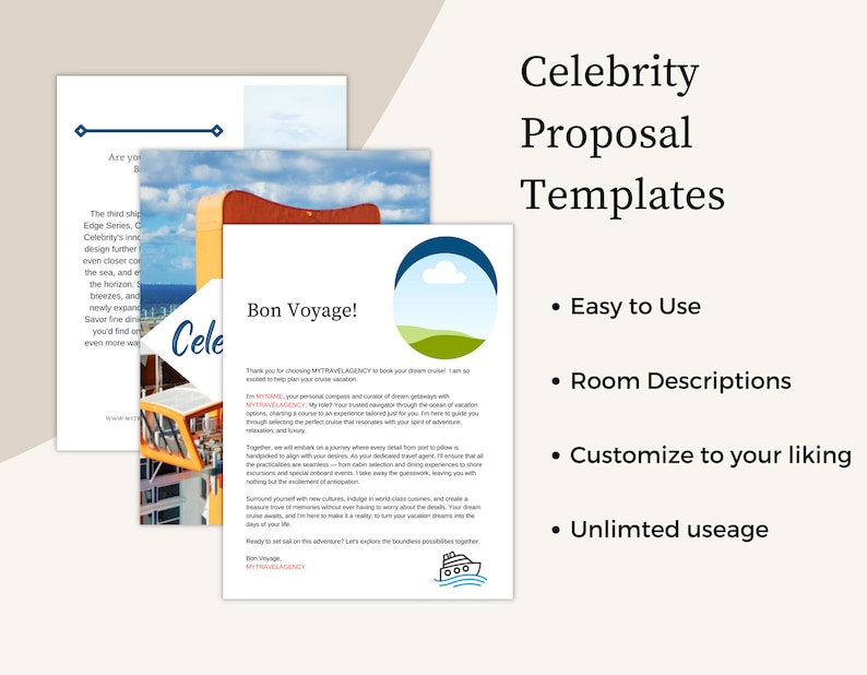 Celebrity Edge Proposal Template - Etsy