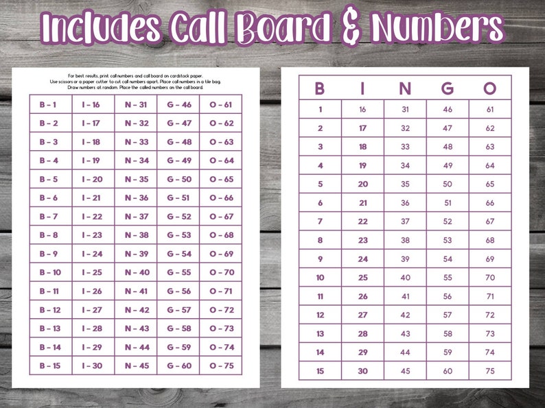 20 Berry Unique Printable Bingo Cards, Family Friendly Digital Download ...