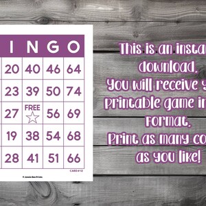 20 Berry Unique Printable Bingo Cards, Family Friendly Digital Download ...