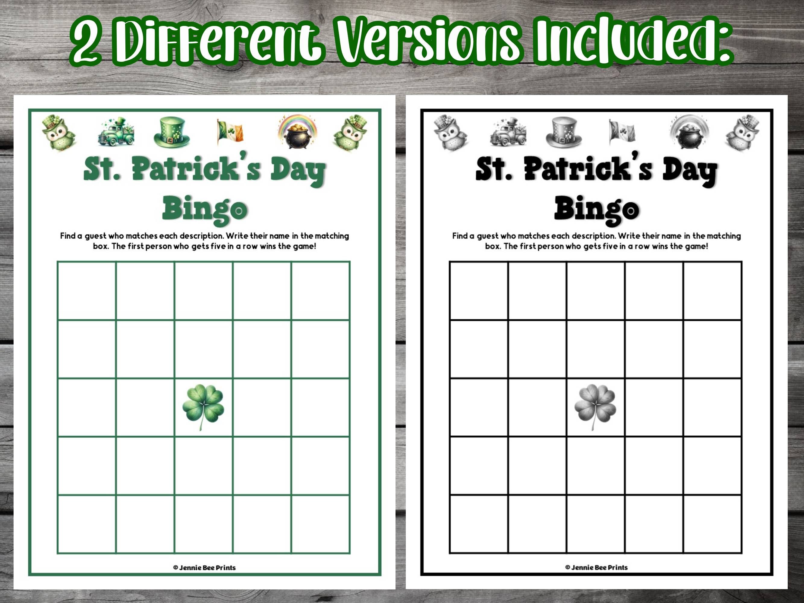 30 Unique St. Patricks Day Bingo Cards, Fun St. Patrick's Party Game ...
