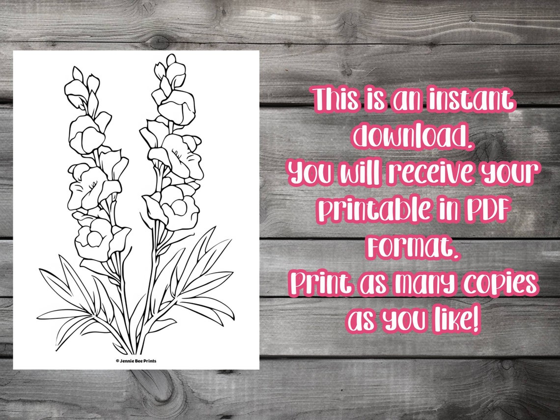 50 Unique Floral Coloring Pages, Printable Coloring Pages, Digital ...