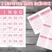 20 Pink Unique Printable Bingo Cards, Family Friendly Digital Download ...