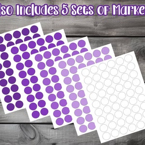 20 Purple Unique Printable Bingo Cards, Family Friendly Digital ...