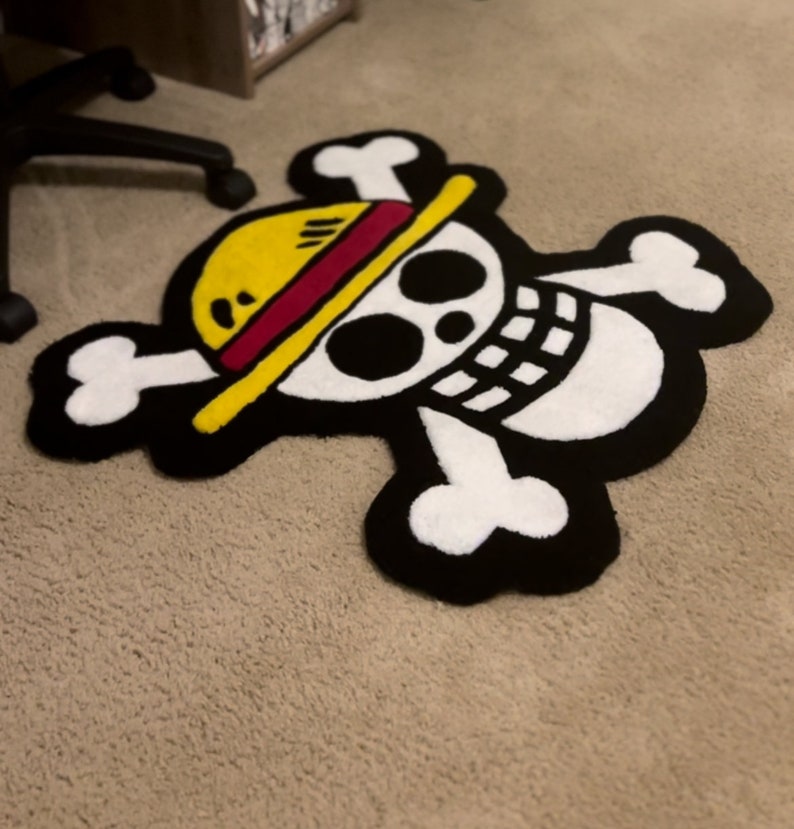 One Piece Luffy Flag Tufted Rug MTO - Etsy