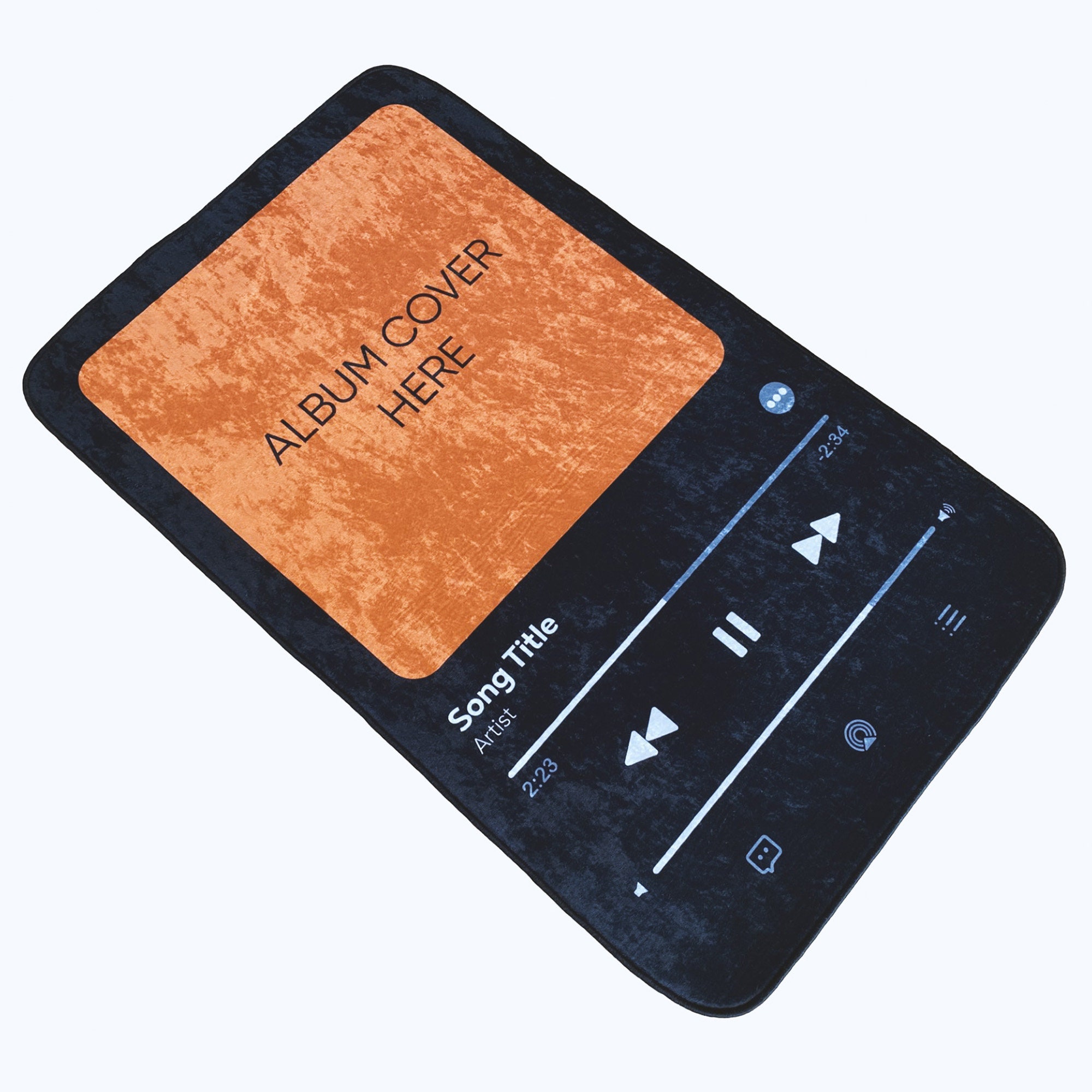 Custom Music App Interface Design Printed Area Rug Personalized Music ...