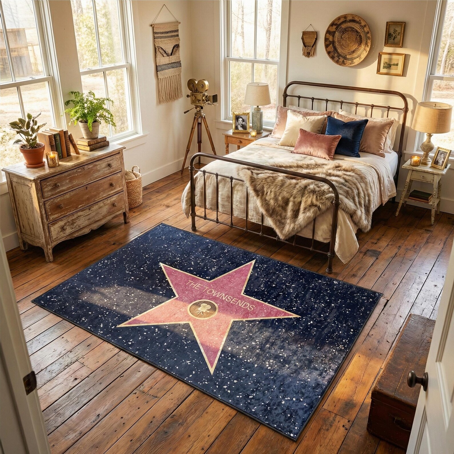 Personalized Hollywood Walk of Fame Star Area Rug - Etsy