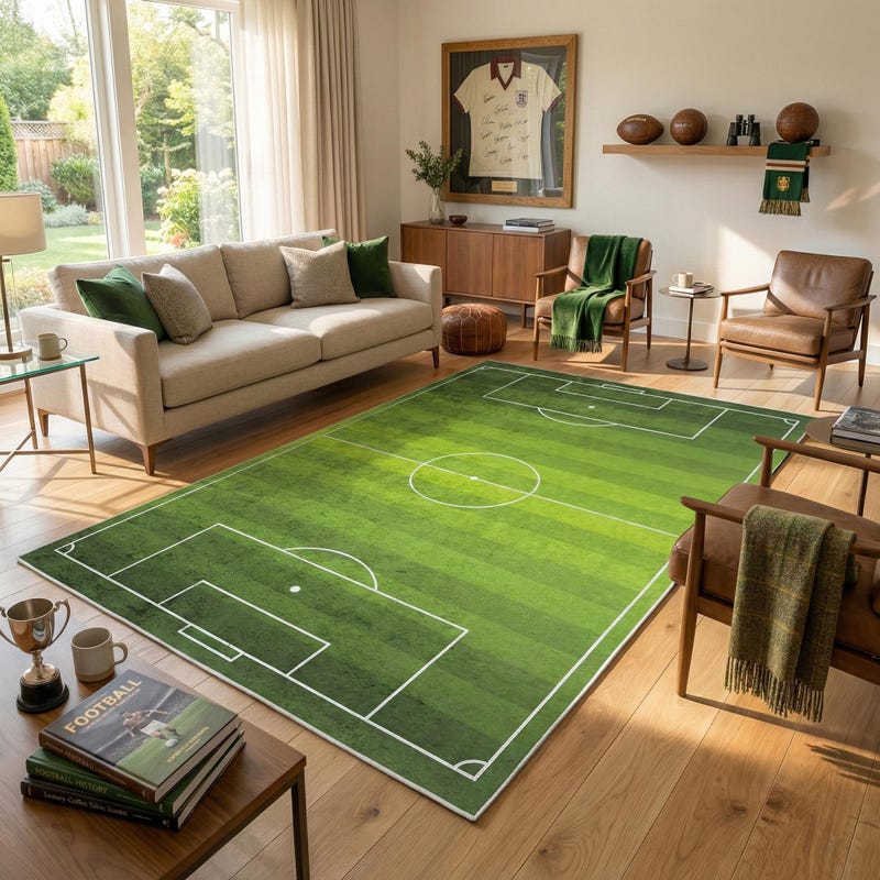 Large Soccer Rug - Etsy