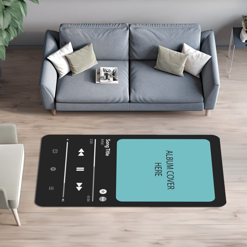 Custom Music App Interface Design Printed Area Rug Personalized Music ...