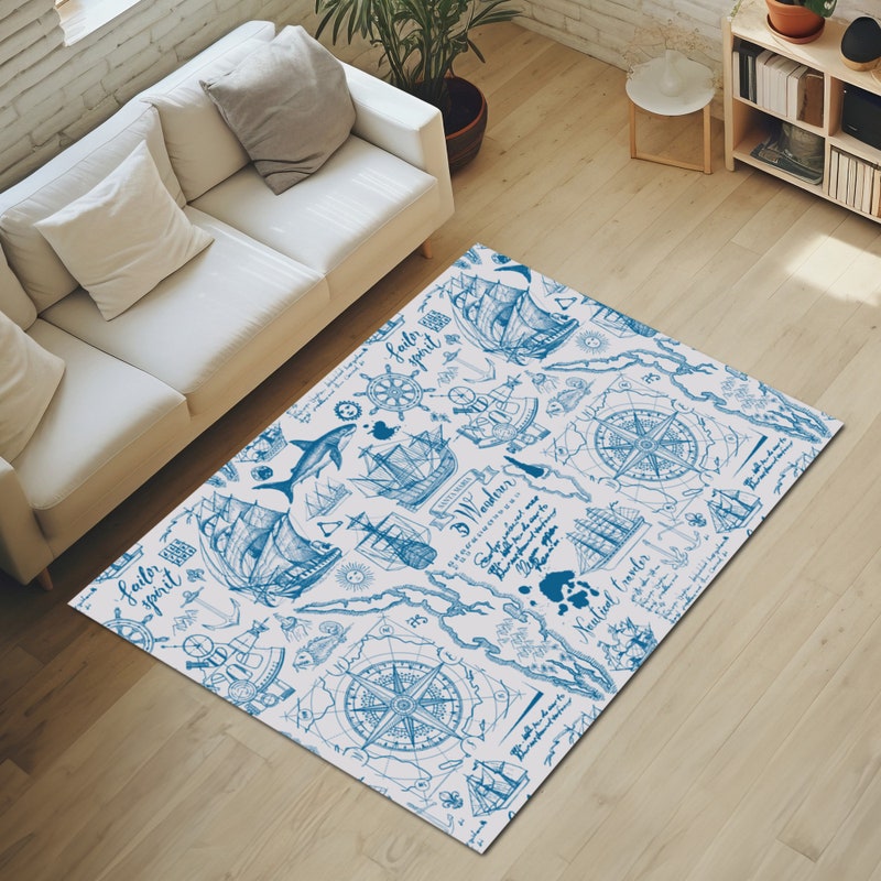 Nautical Rug - Etsy