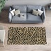 Vibrant Leopard Pattern Printed Area Rug; Machine Washable, Eco ...