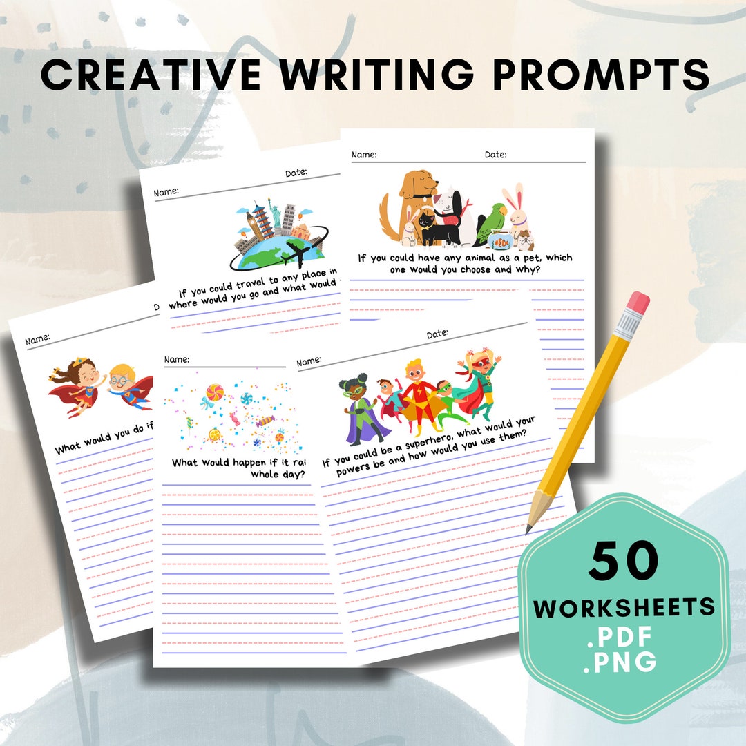 Creative Writing Prompts Creative Writing Activity 50 Worksheets ...