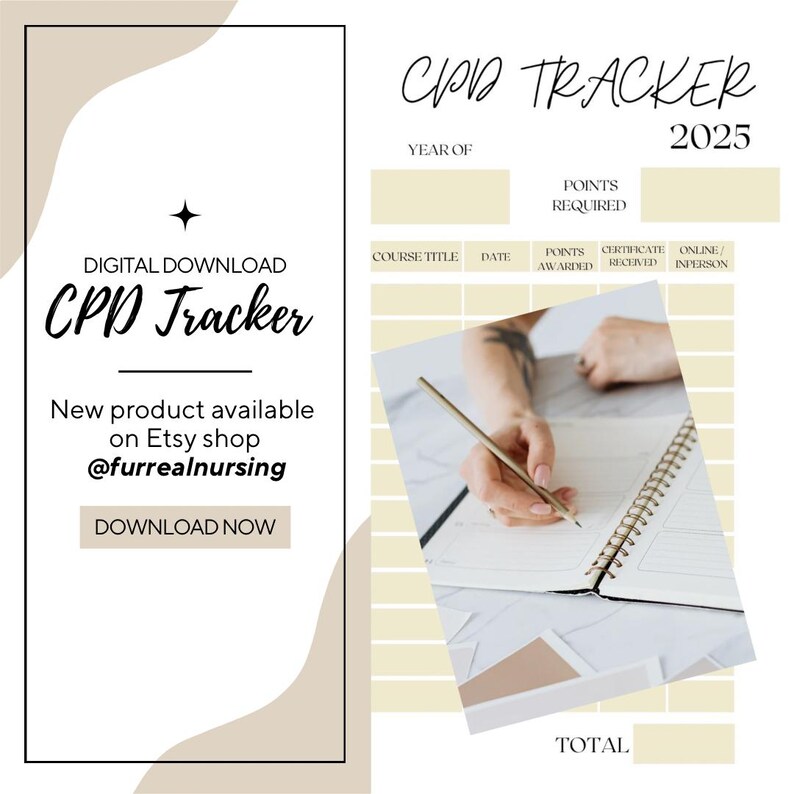 2025 CPD Printable Tracker, Printable Organisation Tool, Veterinary ...