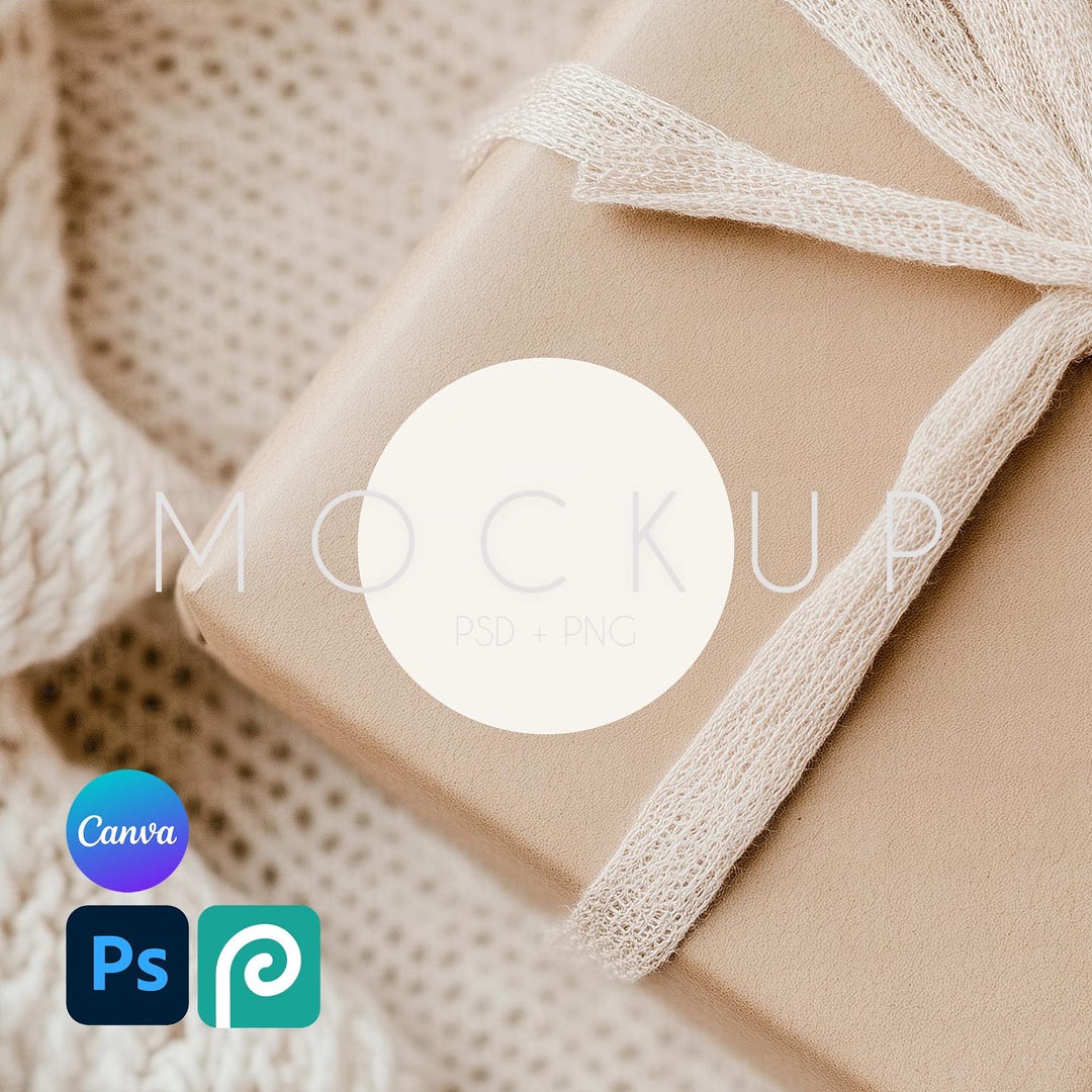 Round Sticker Mockup, Branding Mockup, Favor Gift Box Round Sticker ...