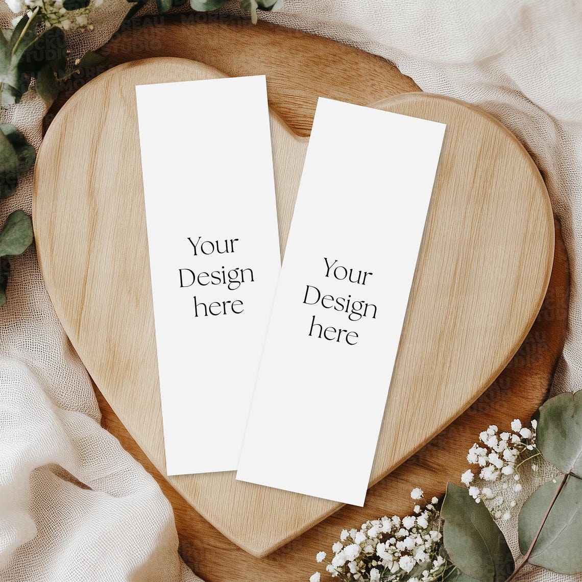 Double Photo Booth Card Mockup, 2x6 Photo Strip Mockup PSD, Photo Strip ...