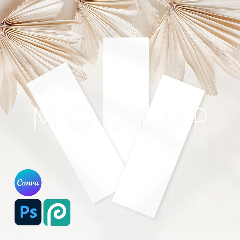 2x6 Photo Strip Mockup PSD, Three Photo Booth Cards Canva Mockup, Photo ...