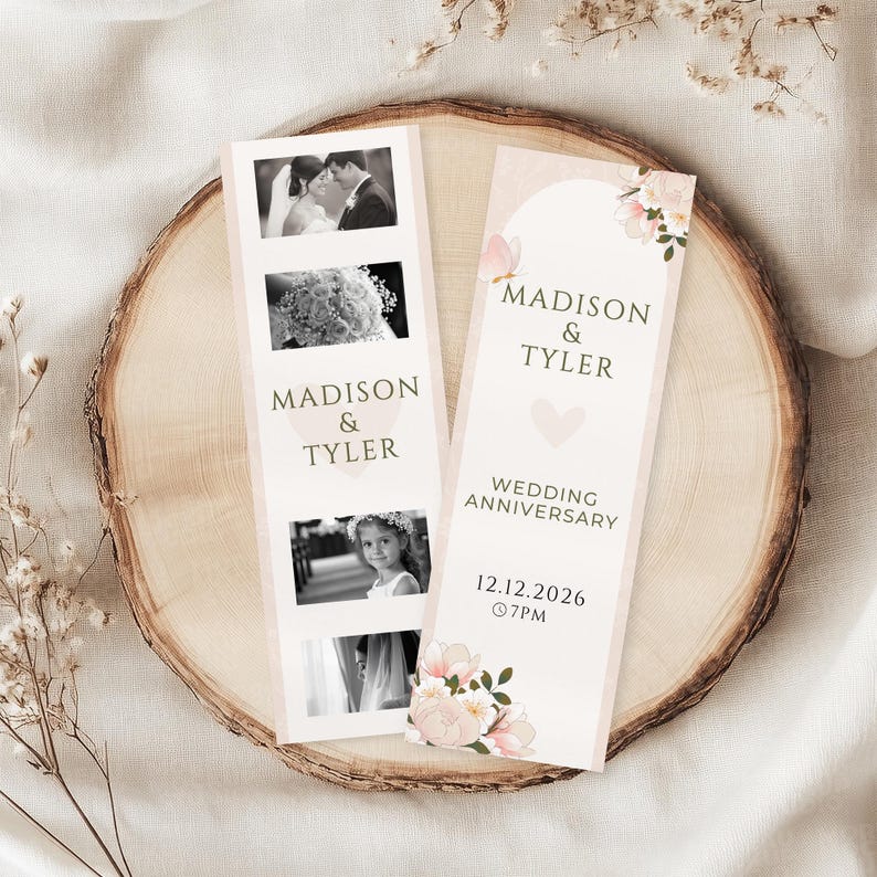 2x6 Photo Strip Mockup PSD, Double Photo Booth Card Canva Mockup, Photo ...