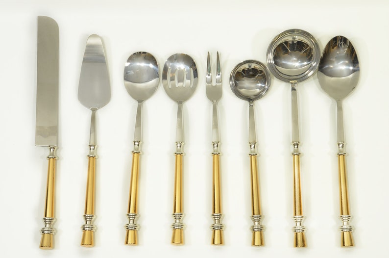 Elevate Your Dining Experience With Our 8-piece Utensil Set in Gold and ...