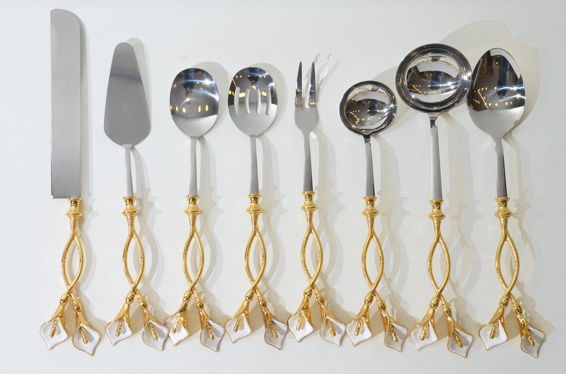 Elevate Your Dining Experience With Our 8-piece Utensil Set in Gold and Silver Perfect for ...