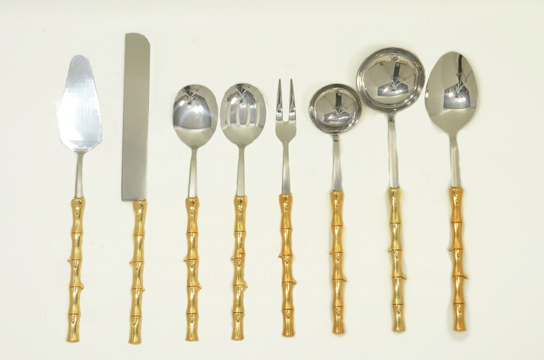Elevate Your Dining Experience With Our 8-piece Utensil Set in Gold and ...