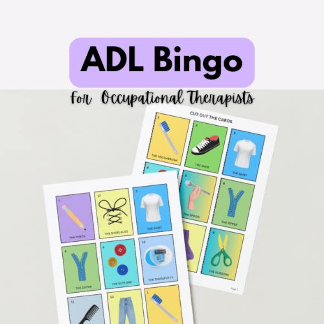 ADL Bingo Game for Occupational Therapists | Printable Therapy Activity | OT ADL Tool | Digital ...