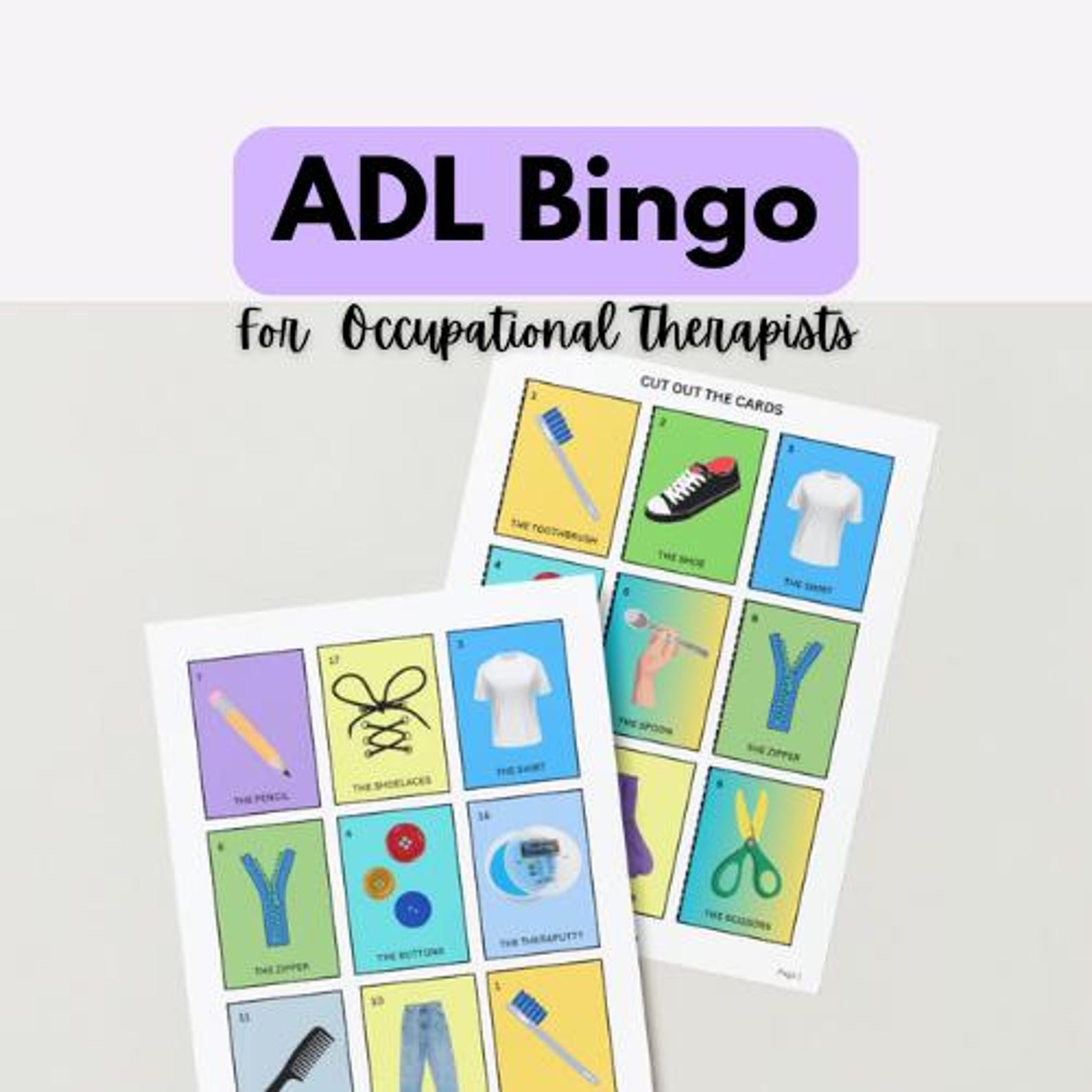 ADL Bingo Game for Occupational Therapists | Printable Therapy Activity ...