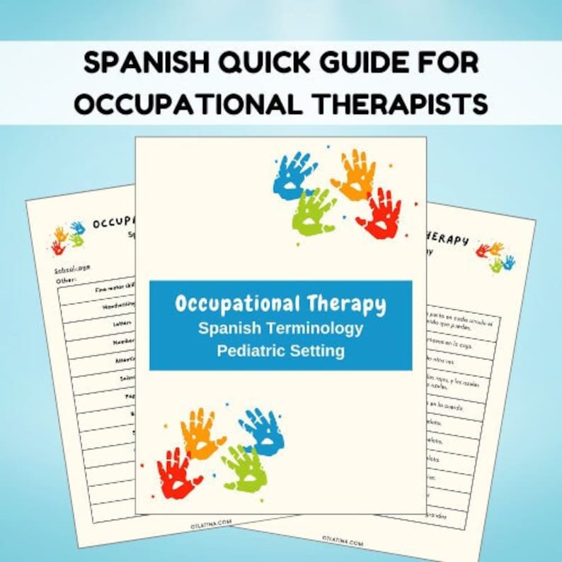 Spanish for Pediatric Occupational Therapists: Quick Reference Guide ...