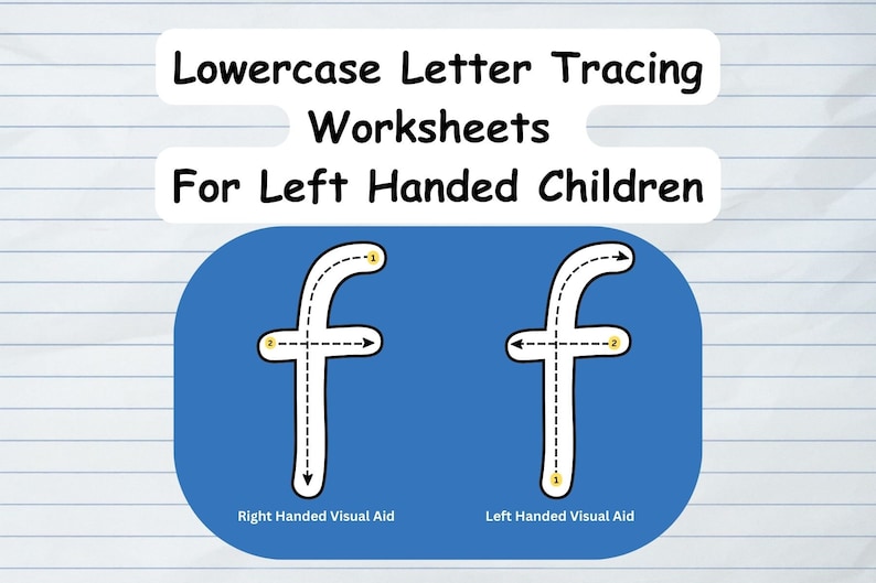 Large Lowercase Letter Tracing Worksheet for Left-handed Children for ...