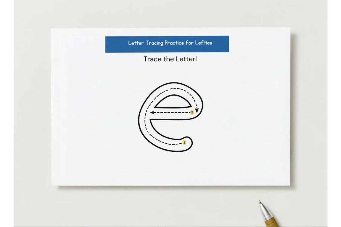 Large Lowercase Letter Tracing Worksheet for Left-handed Children for ...