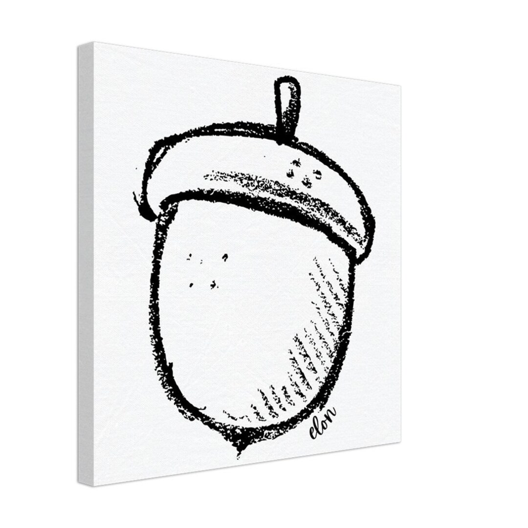 Elon Acorn Sketch Canvas - Etsy