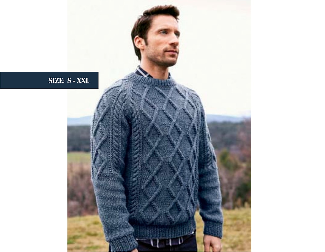 Man Sweater Knitting Pattern Sweaters Men's Knit Sweater PDF Pattern - Etsy