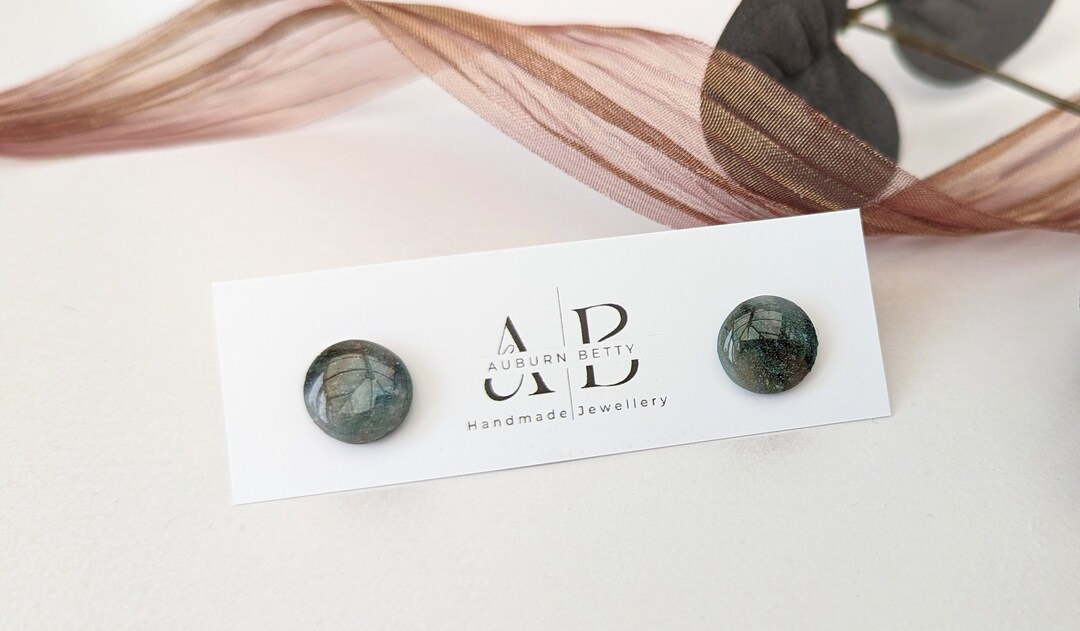 Earthy Studs // Handmade Studs // Polymer Clay Earrings // Earrings - Etsy