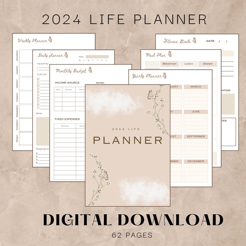 2024 Digital Life Planner - Etsy