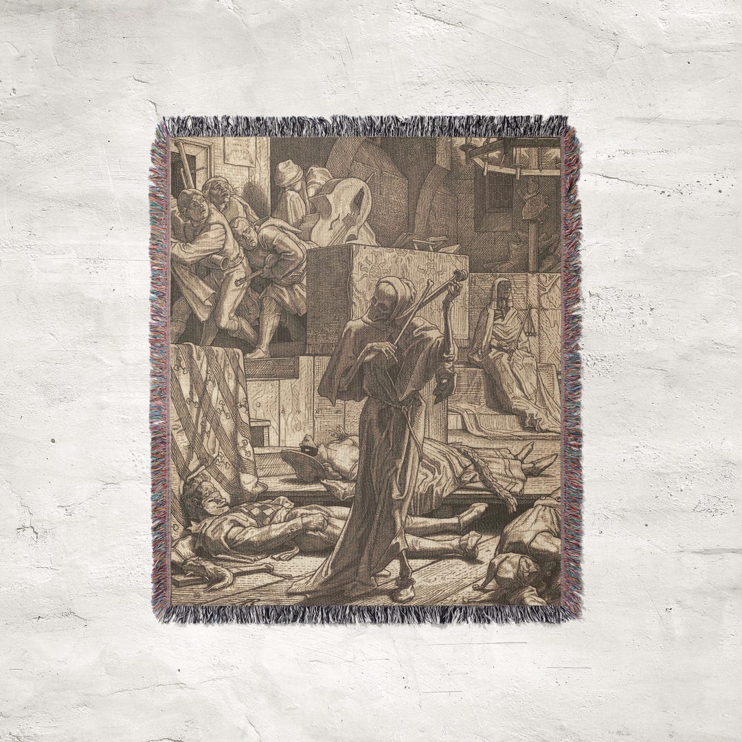 Death the Strangler, Alfred Rethel | Medieval Tapestry, Woven Blanket ...