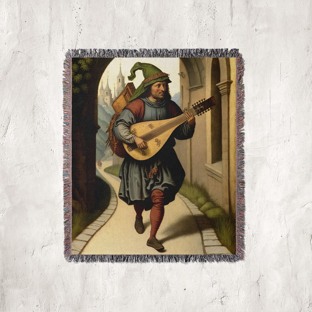 The Bard | Medieval Tapestry, Woven Blanket, Throw Blanket, Medieval ...