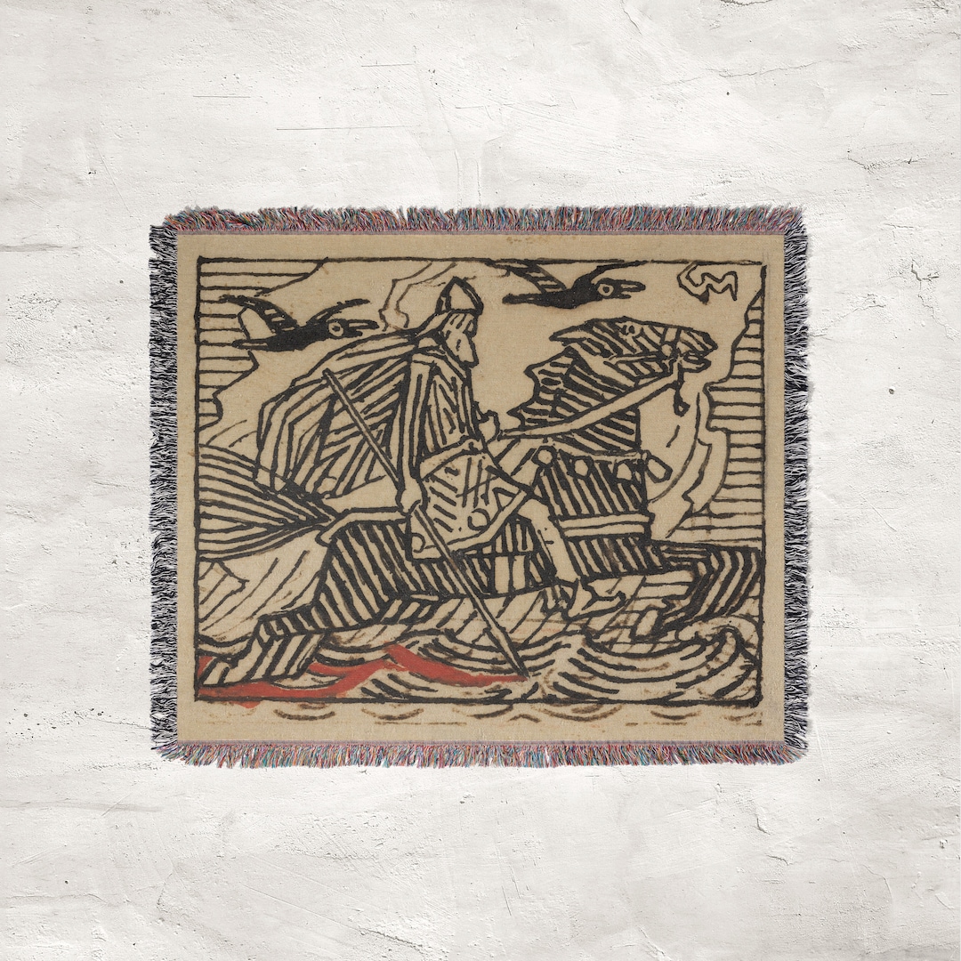 Odin, Gerhard Munthe | Viking Tapestry, Woven Blanket, Throw Blanket ...