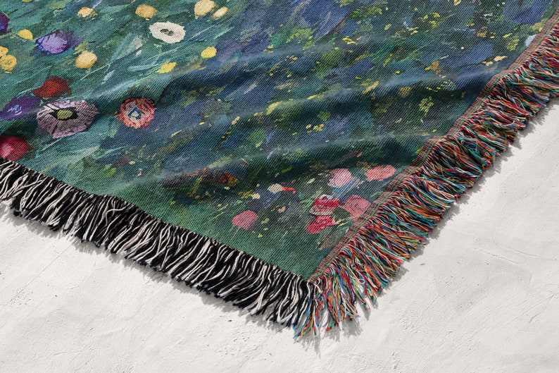 Sunflower, Gustav Klimt | Art Nouveau Tapestry, Woven Blanket, Throw ...