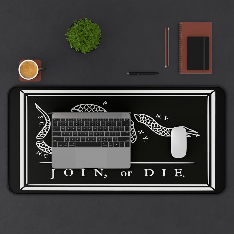 JOIN, or DIE Flag Desk Mat & Mouse Pad - American Revolution and ...