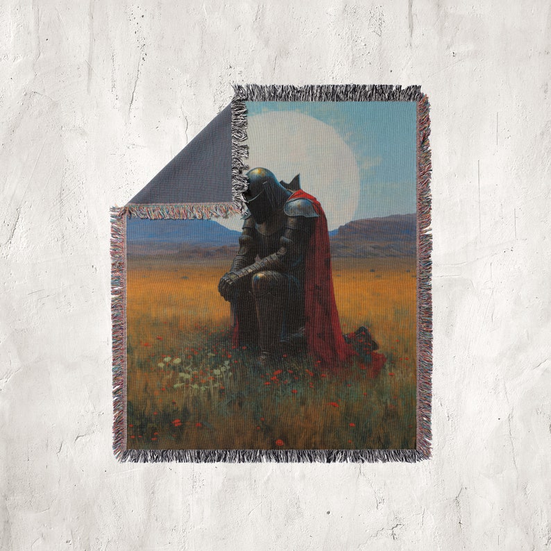 Knight I | Medieval Tapestry, Woven Blanket, Throw Blanket, Fantasy ...