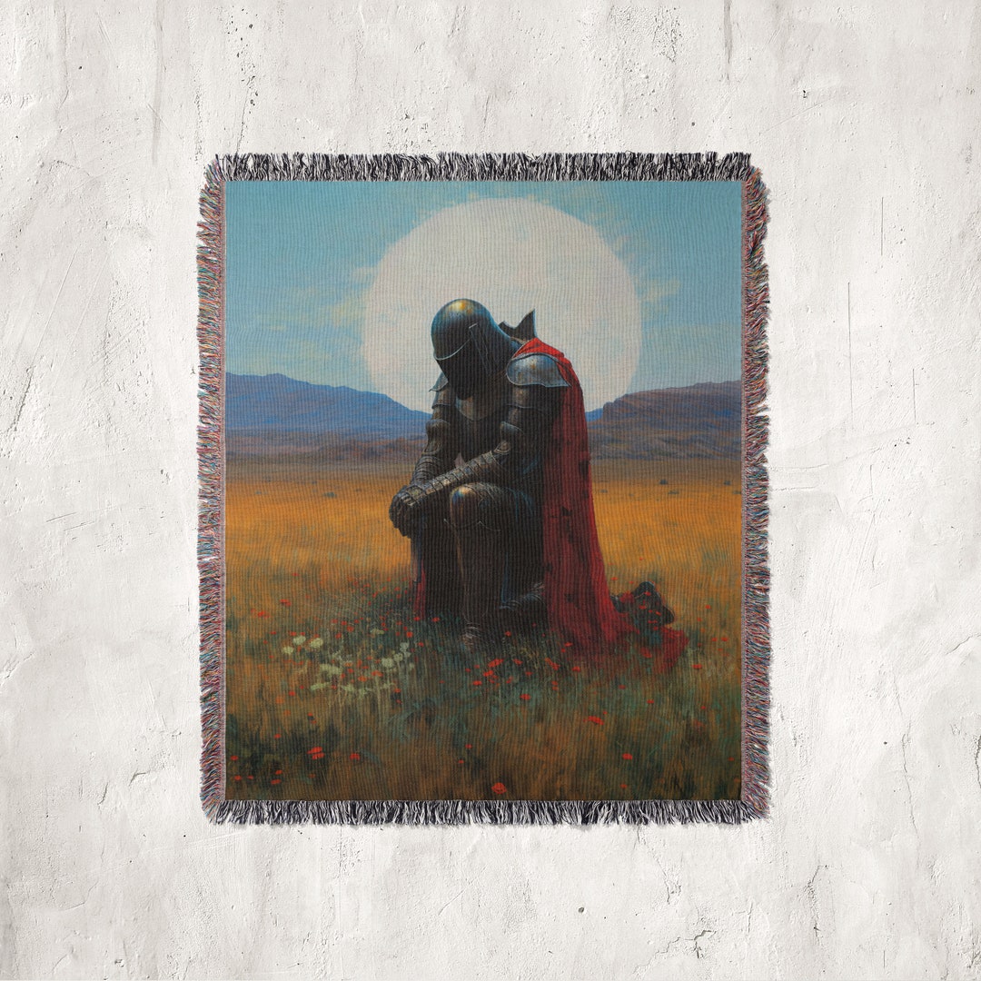 Knight I | Medieval Tapestry, Woven Blanket, Throw Blanket, Fantasy ...