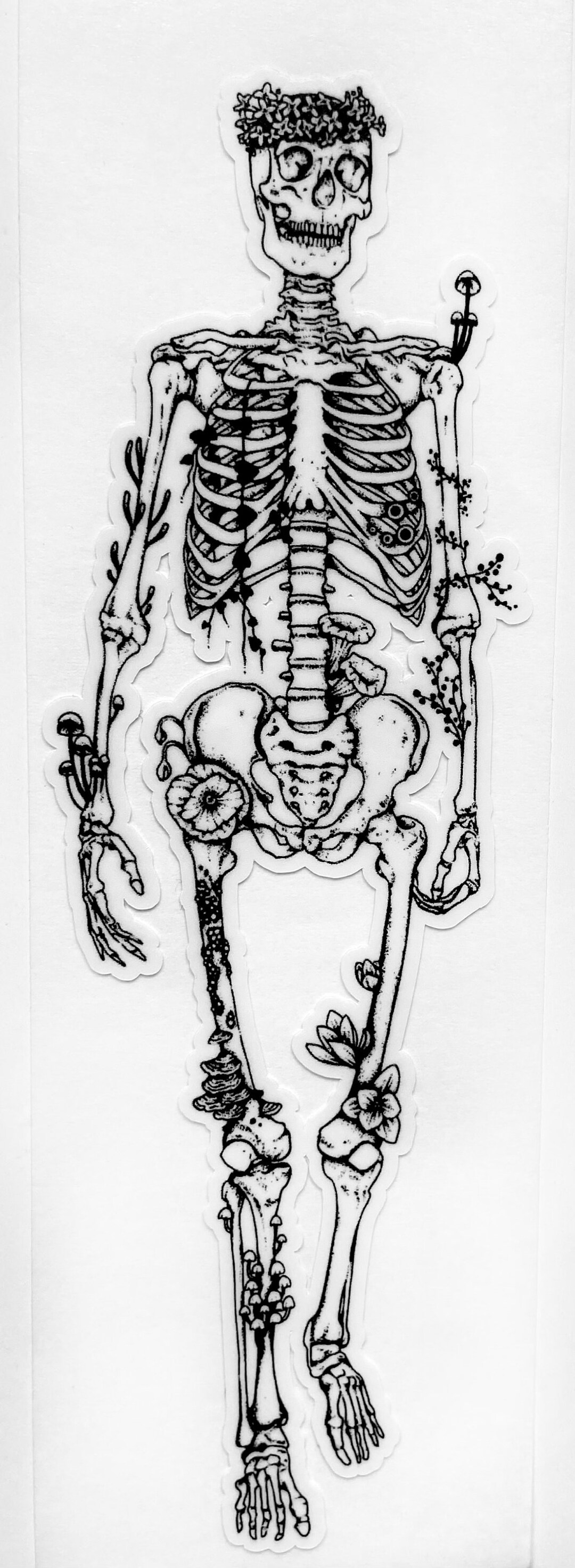 Overgrown Skeleton Vinyl Sticker - Etsy