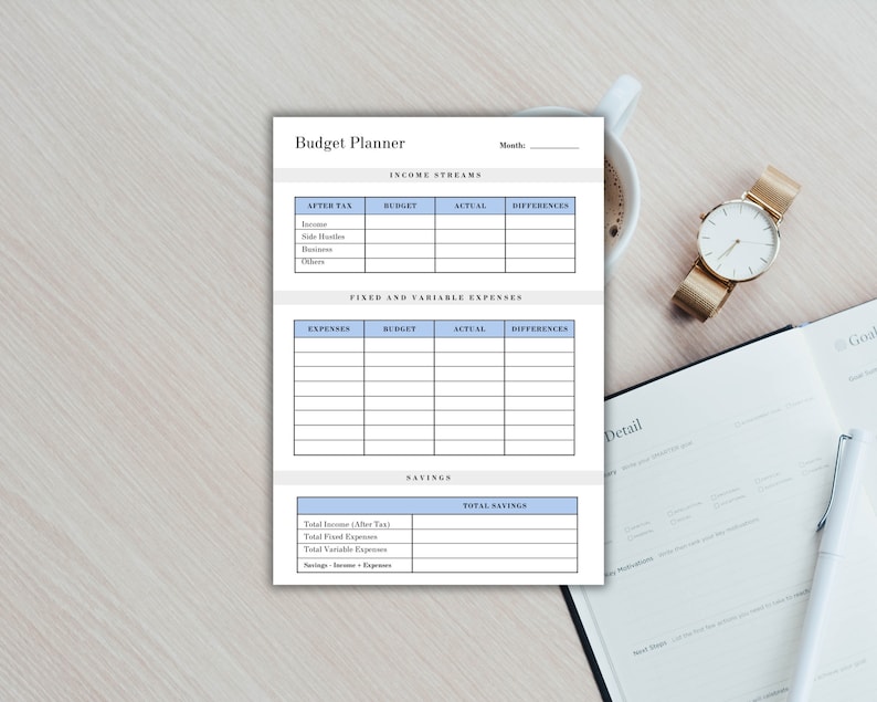Printable Budget Planner, Comprehensive Financial Organizer, Budget Planning Booklet, Printable ...