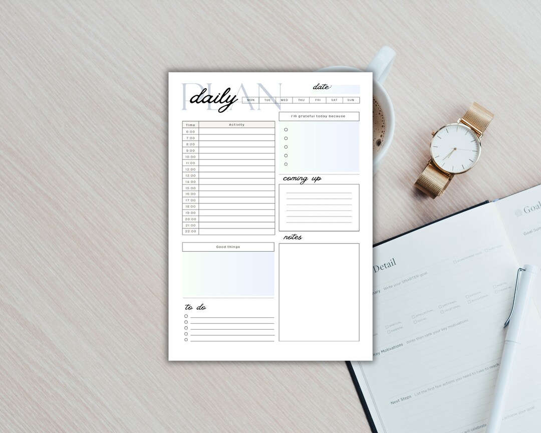 Printable Daily Planner, Daily Planner Sheet for Printing, Printable ...