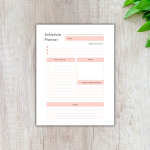 Printable Schedule Template, Planner Printable, School Weekly Schedule ...