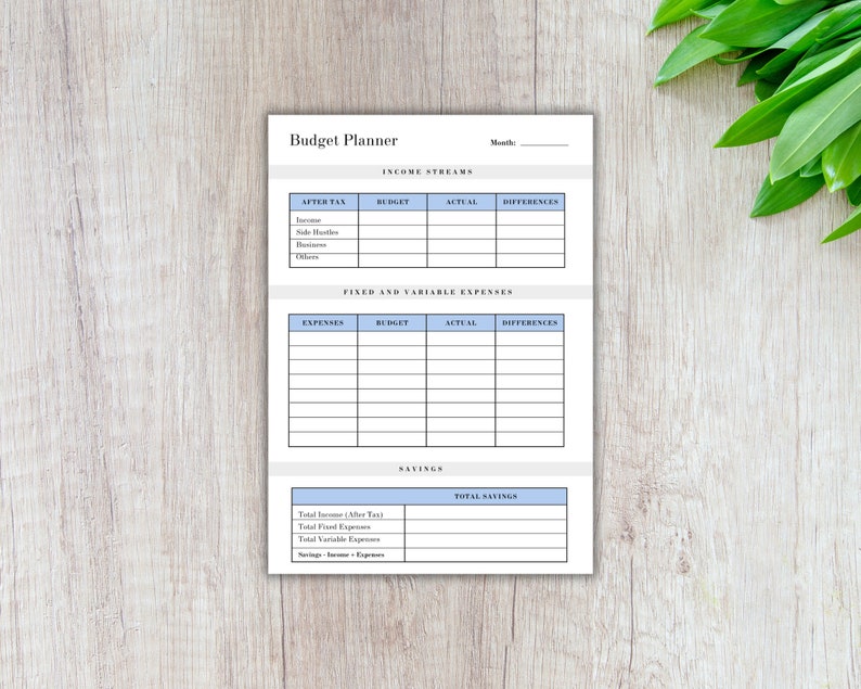 Printable Budget Planner, Comprehensive Financial Organizer, Budget ...