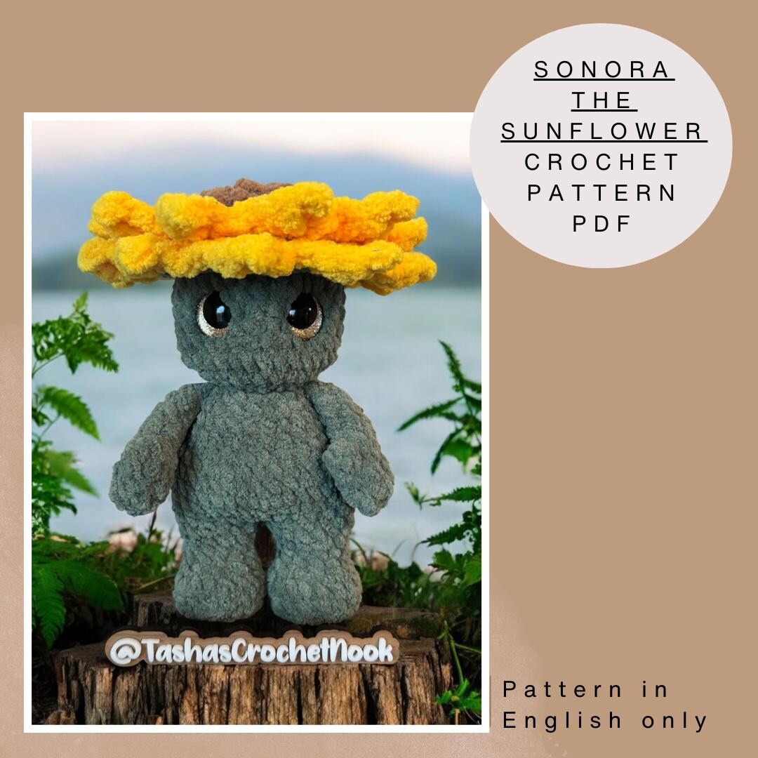 Sonora the Sunflower Crochet Pattern-low-sew-intermediate Level-english ...