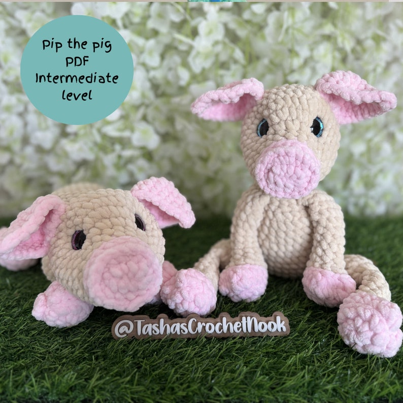 Pip the Piggy With Leggy Piggy Version-crochet Pattern-pdf-intermediate ...